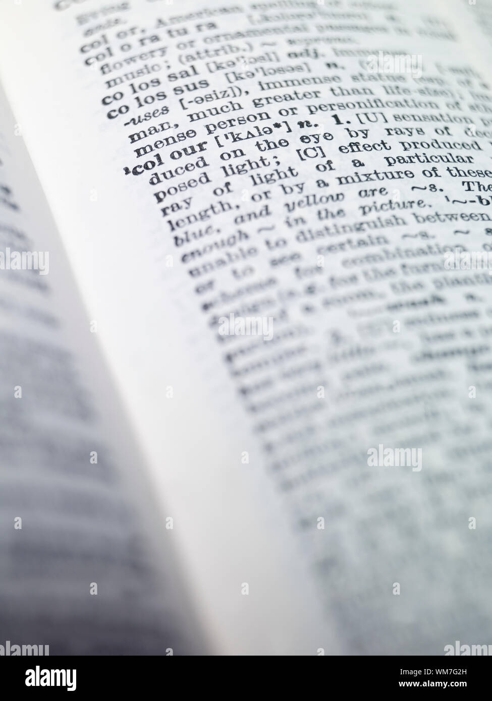 An open dictionary Stock Photo - Alamy