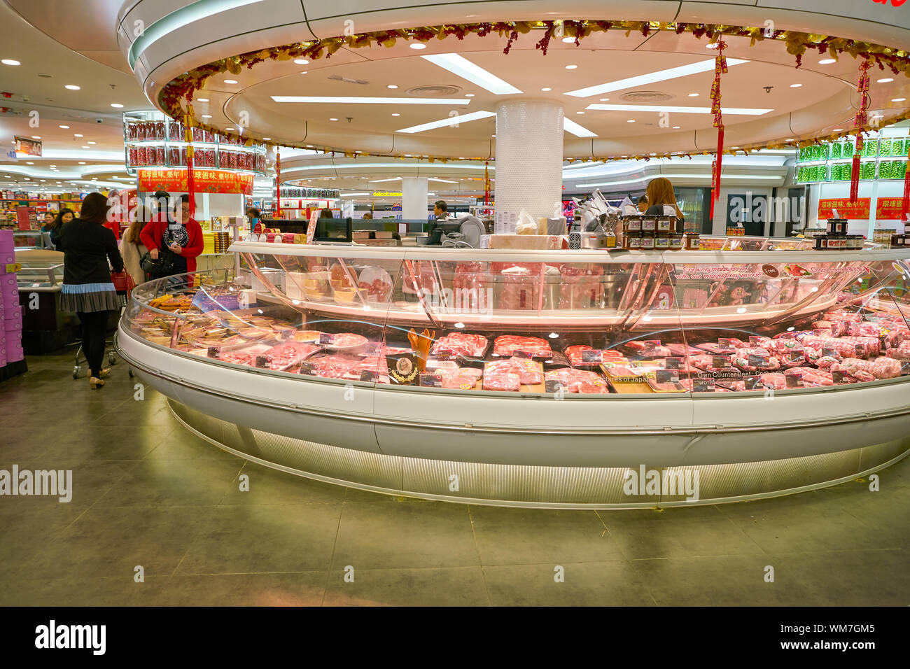 HONG KONG, CHINA - CIRCA JANUARY, 2019: interior shot of ThreeSixty ...