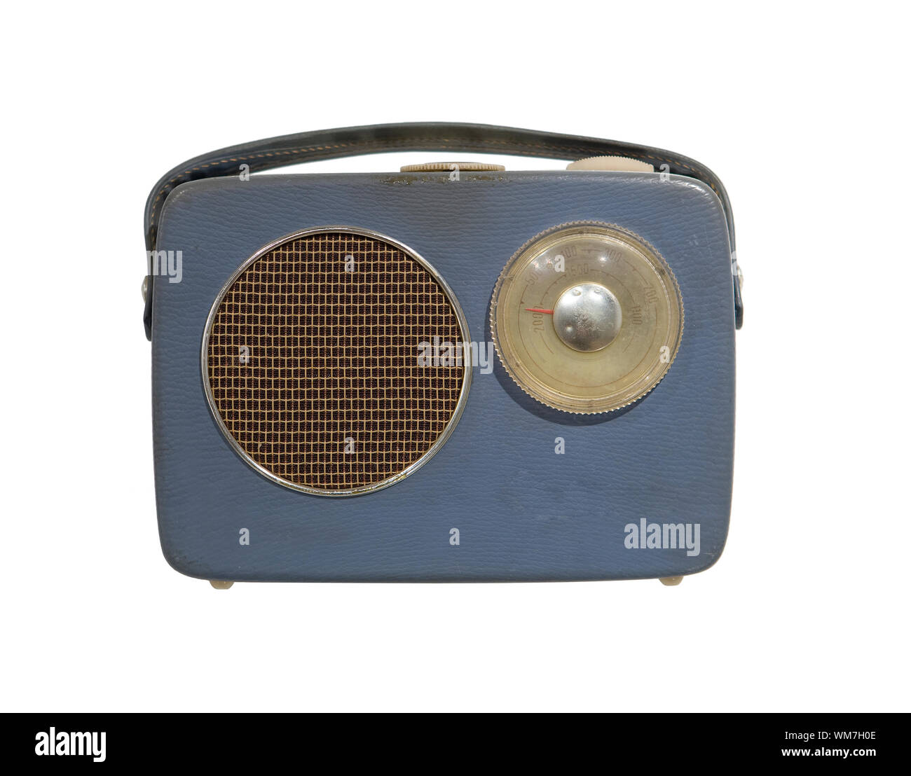 Worn vintage radio isolated towards white background Stock Photo - Alamy