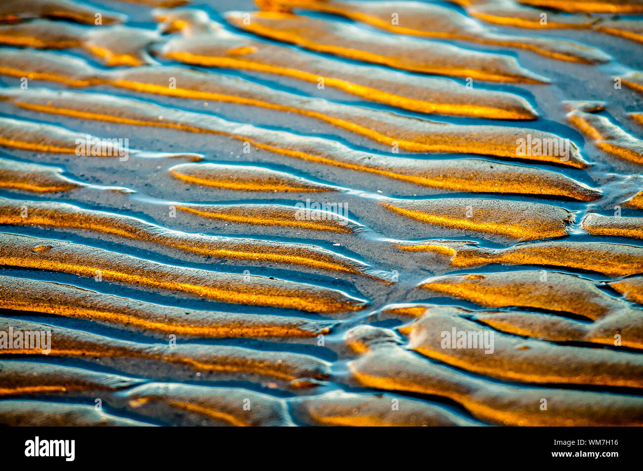 Wet rippled sand hi-res stock photography and images - Alamy