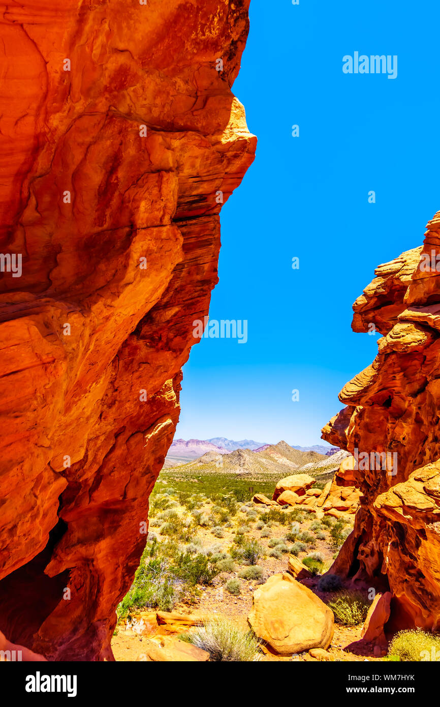 Red Rocks along Northshore Road SR167 in Lake Mead National Recreation ...