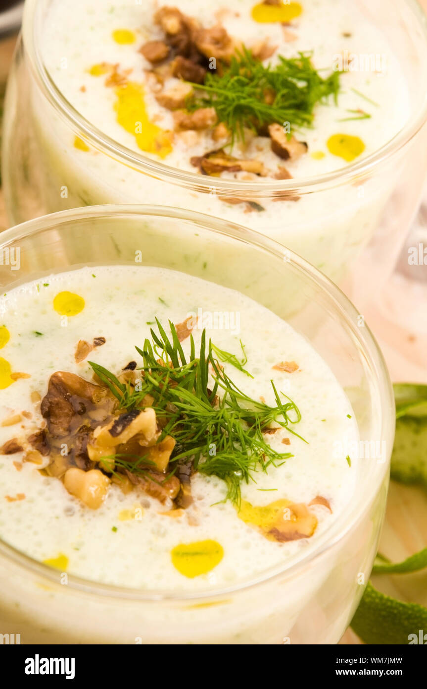 Tarator - traditional bulgarian cold summer soup Stock Photo - Alamy
