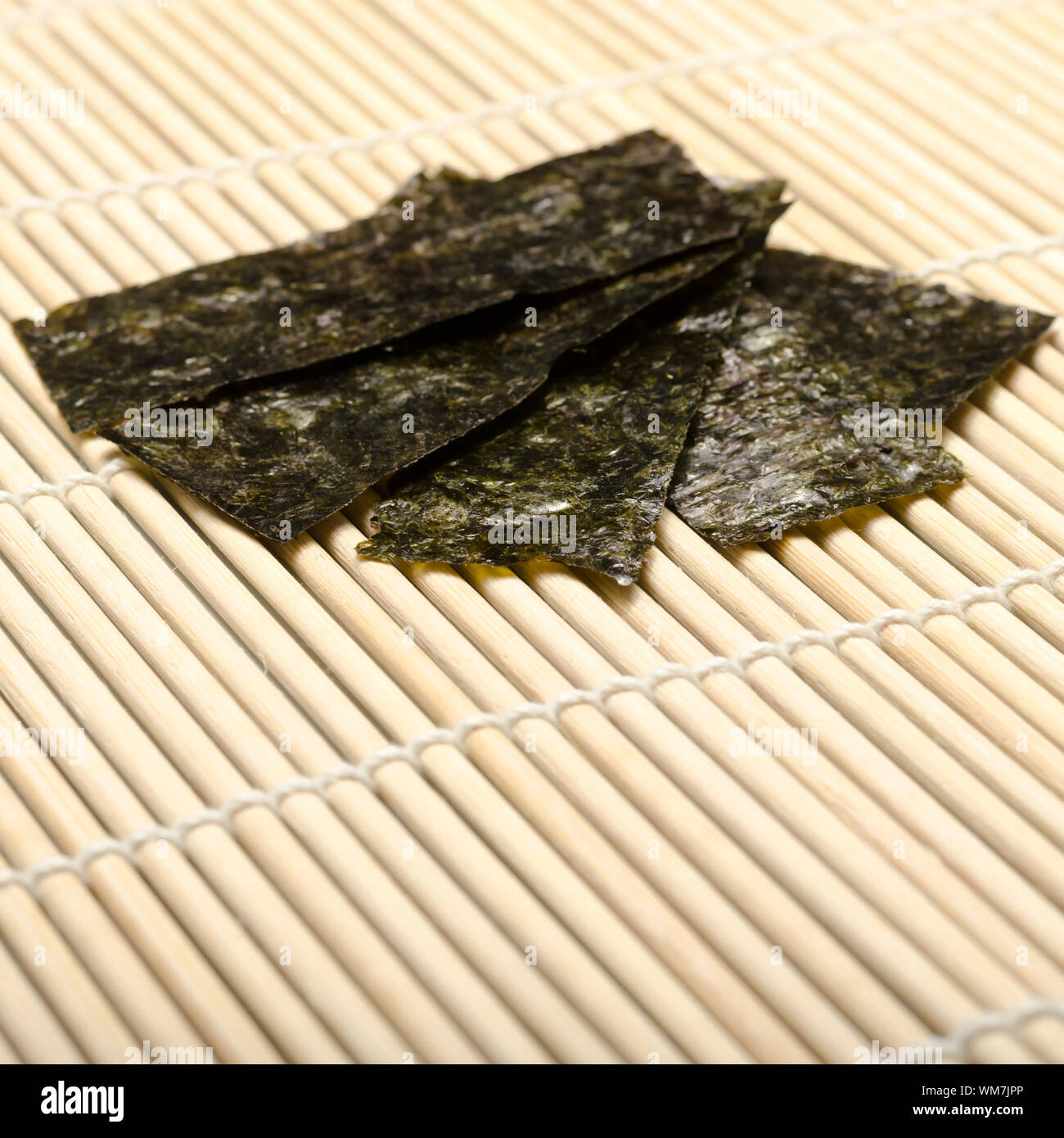 dried seaweed on mat Stock Photo - Alamy