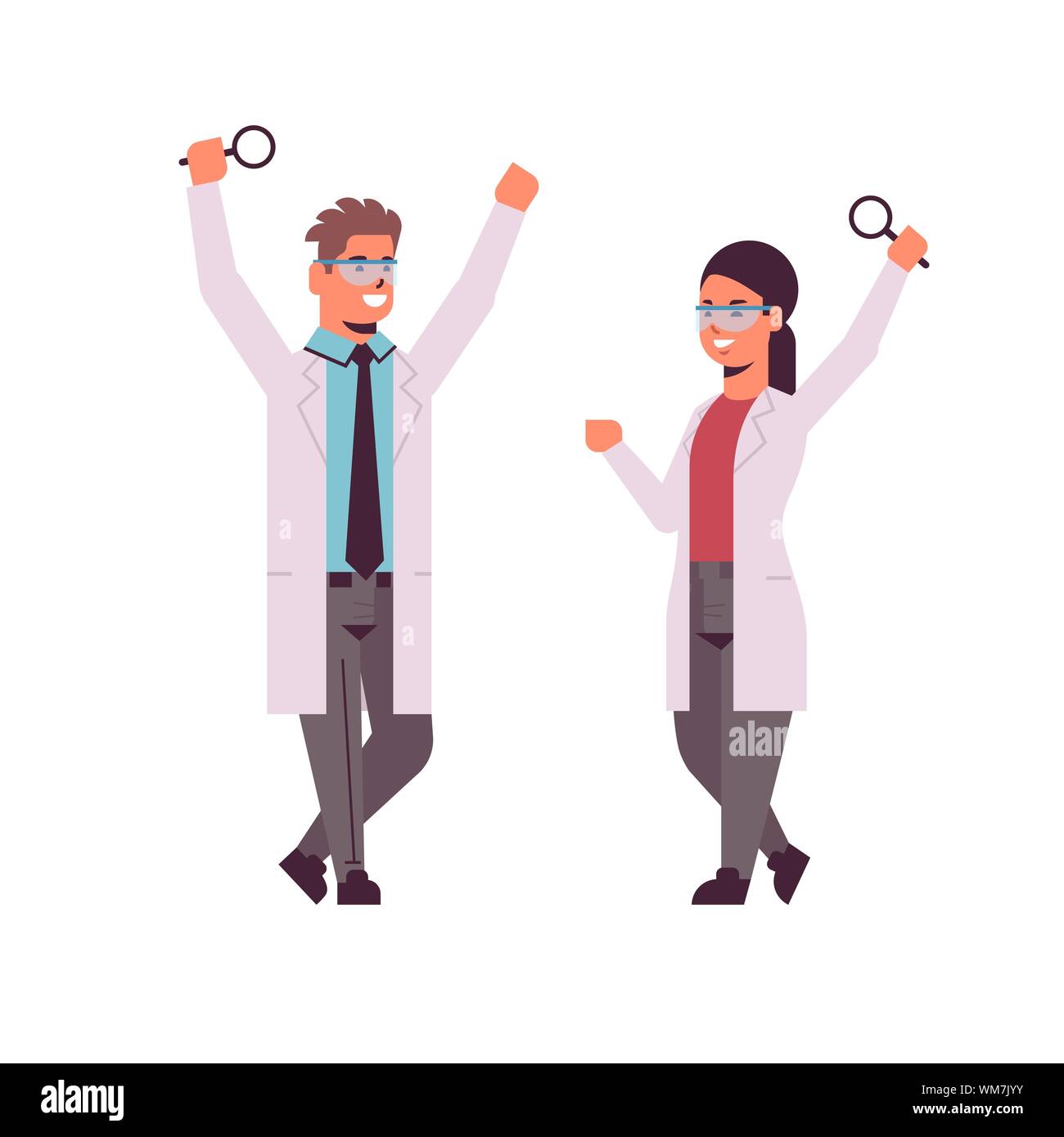 Scientist magnifying glass cartoon hi-res stock photography and images ...