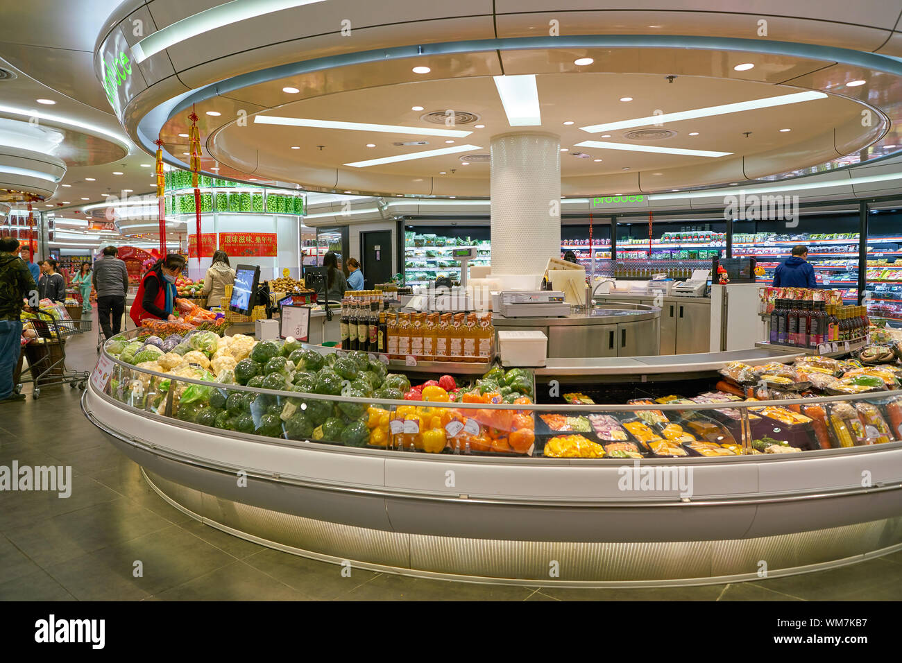 HONG KONG, CHINA - CIRCA JANUARY, 2019: interior shot of ThreeSixty ...