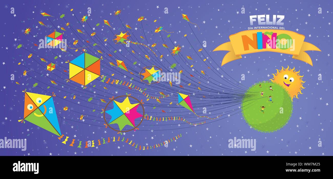 Feliz Dia del Nino greeting card - Happy Children's Day in Spanish ...