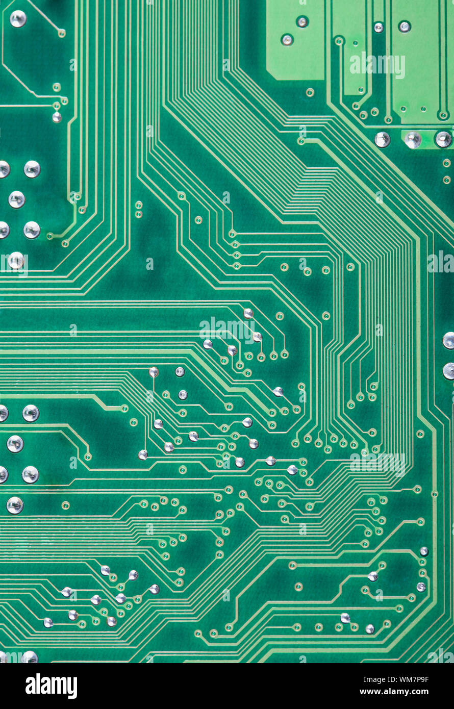Green industrial texture of a electronic plate with paths Stock Photo ...