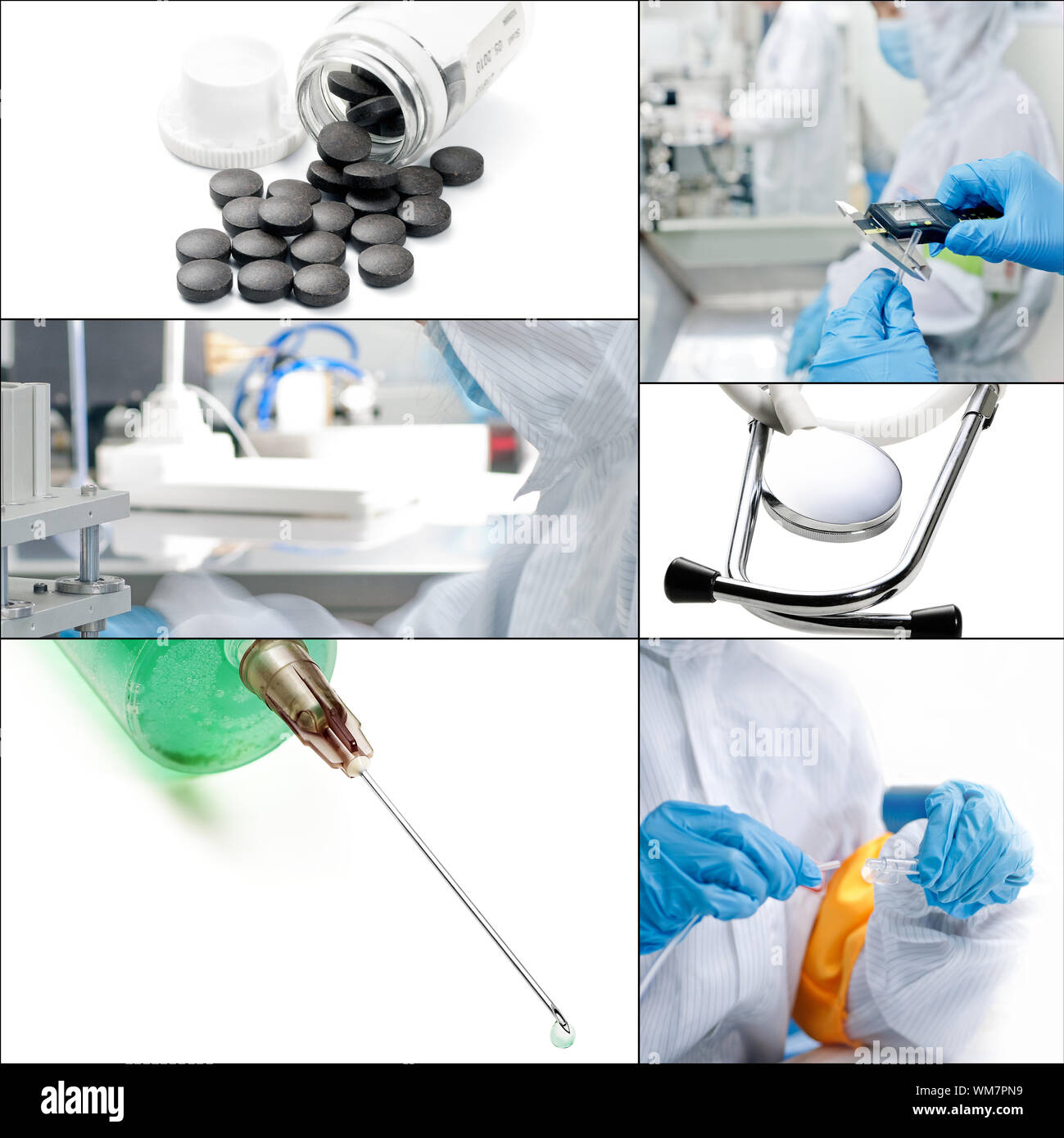 Medical collage composition mosaic nested on white frame Stock Photo ...