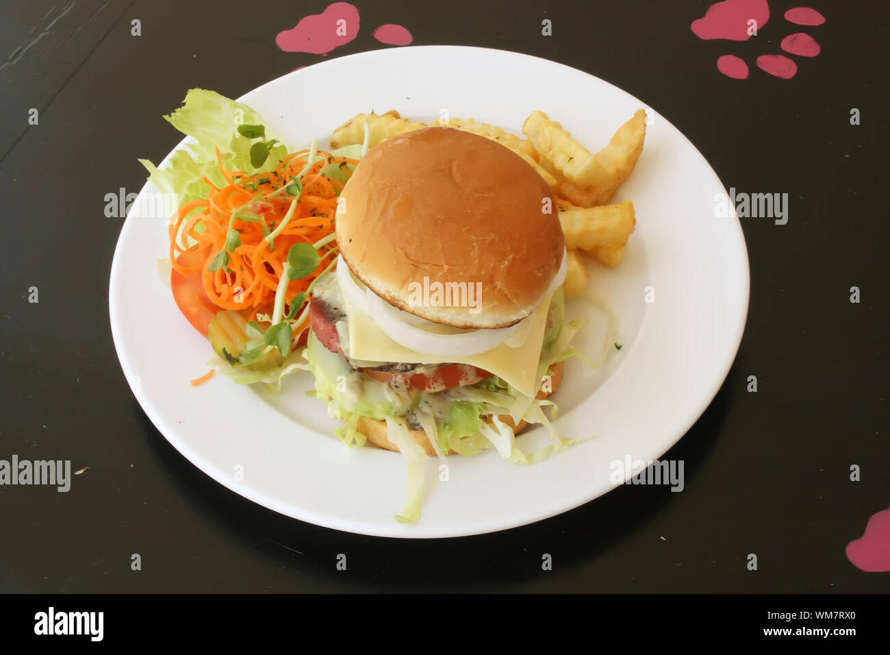 Hamburger Set Meal Stock Photo - Alamy
