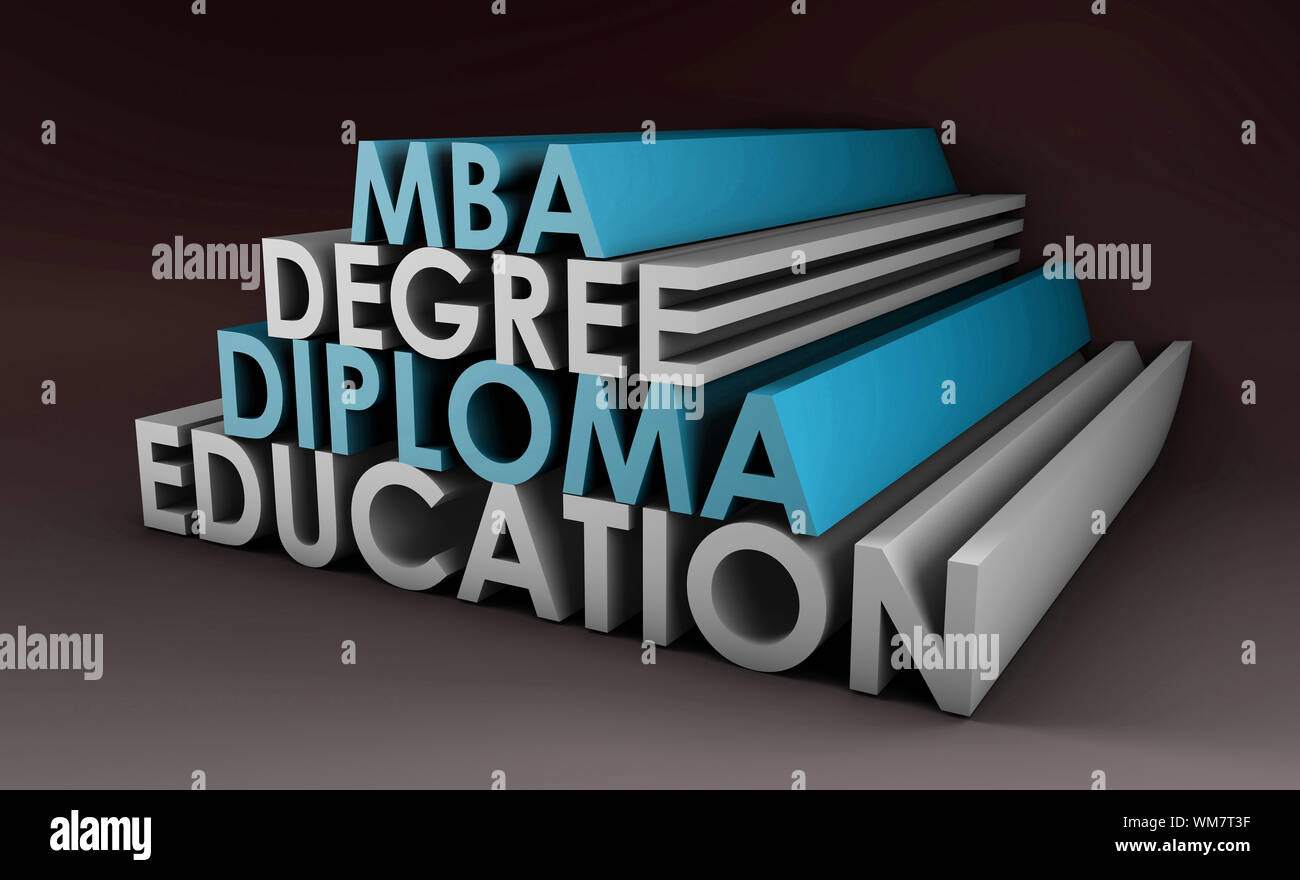 Qualifications in 3d Degree Diploma and MBA Stock Photo - Alamy