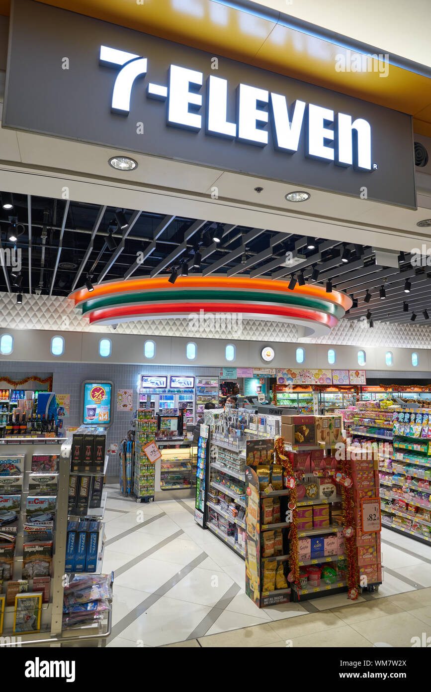 HONG KONG, CHINA - CIRCA JANUARY, 2019: 7-Eleven convenience store in Hong Kong international ...