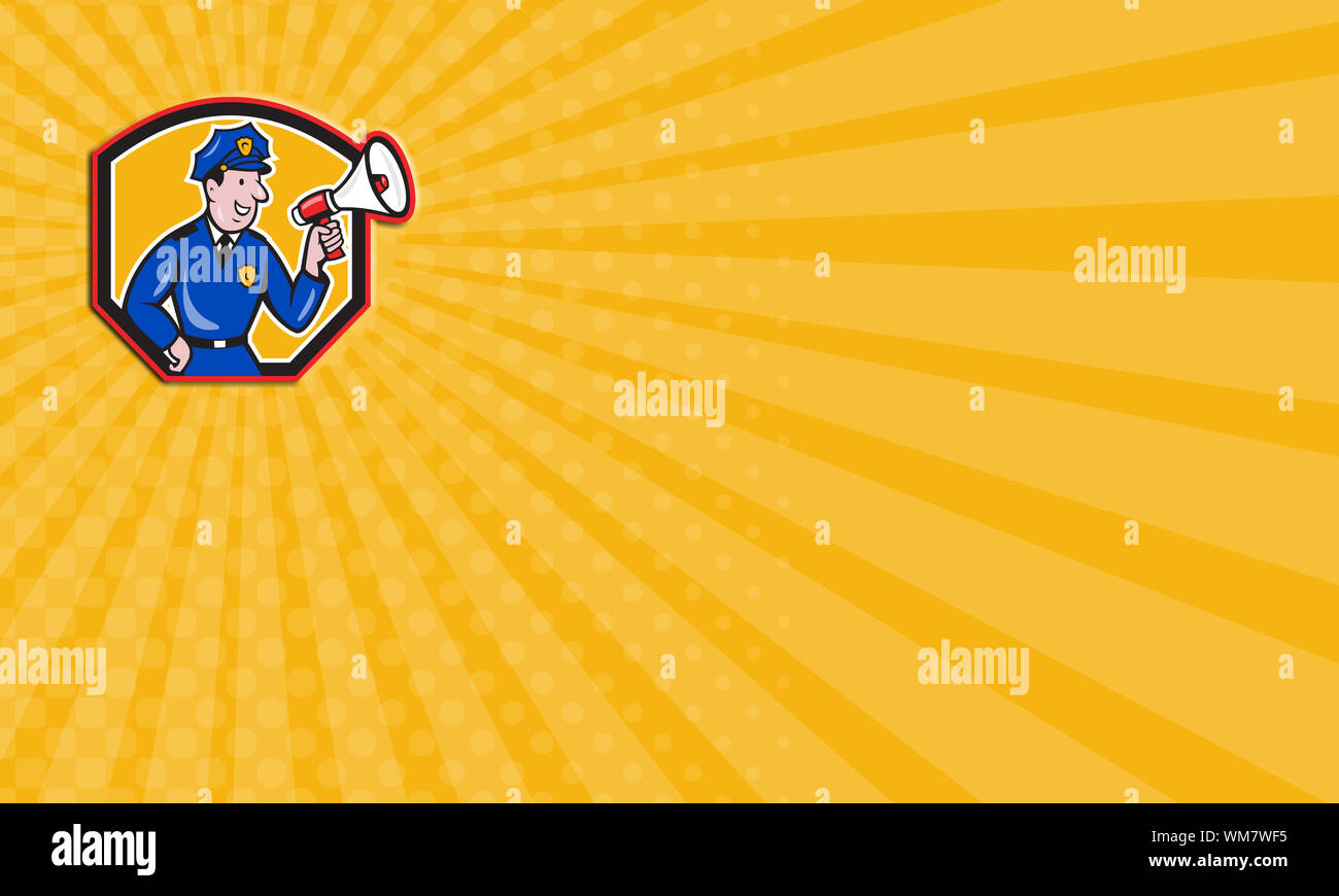 Illustration policeman police officer shouting hi-res stock photography ...