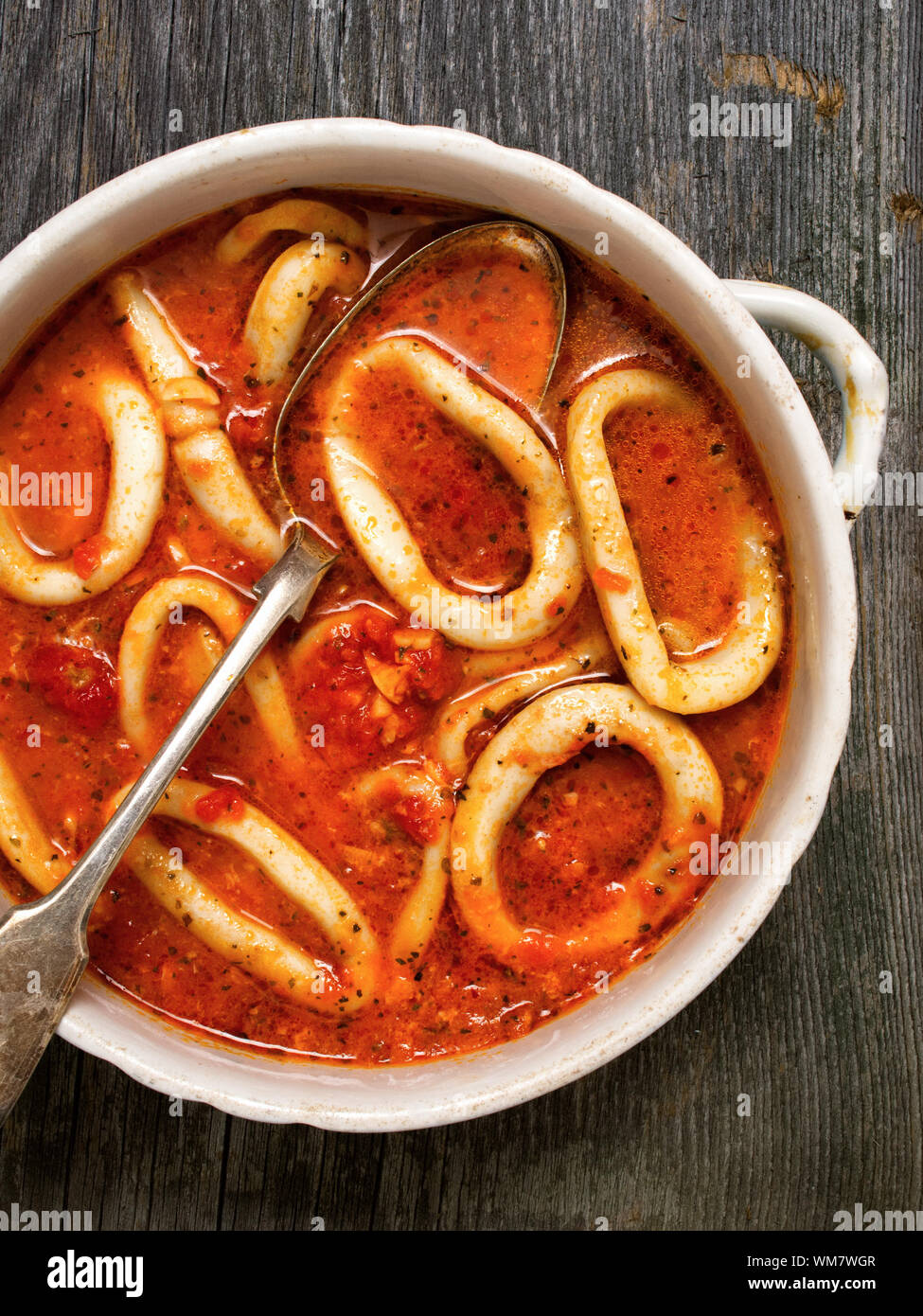 Calamari seafood soup hi-res stock photography and images - Alamy