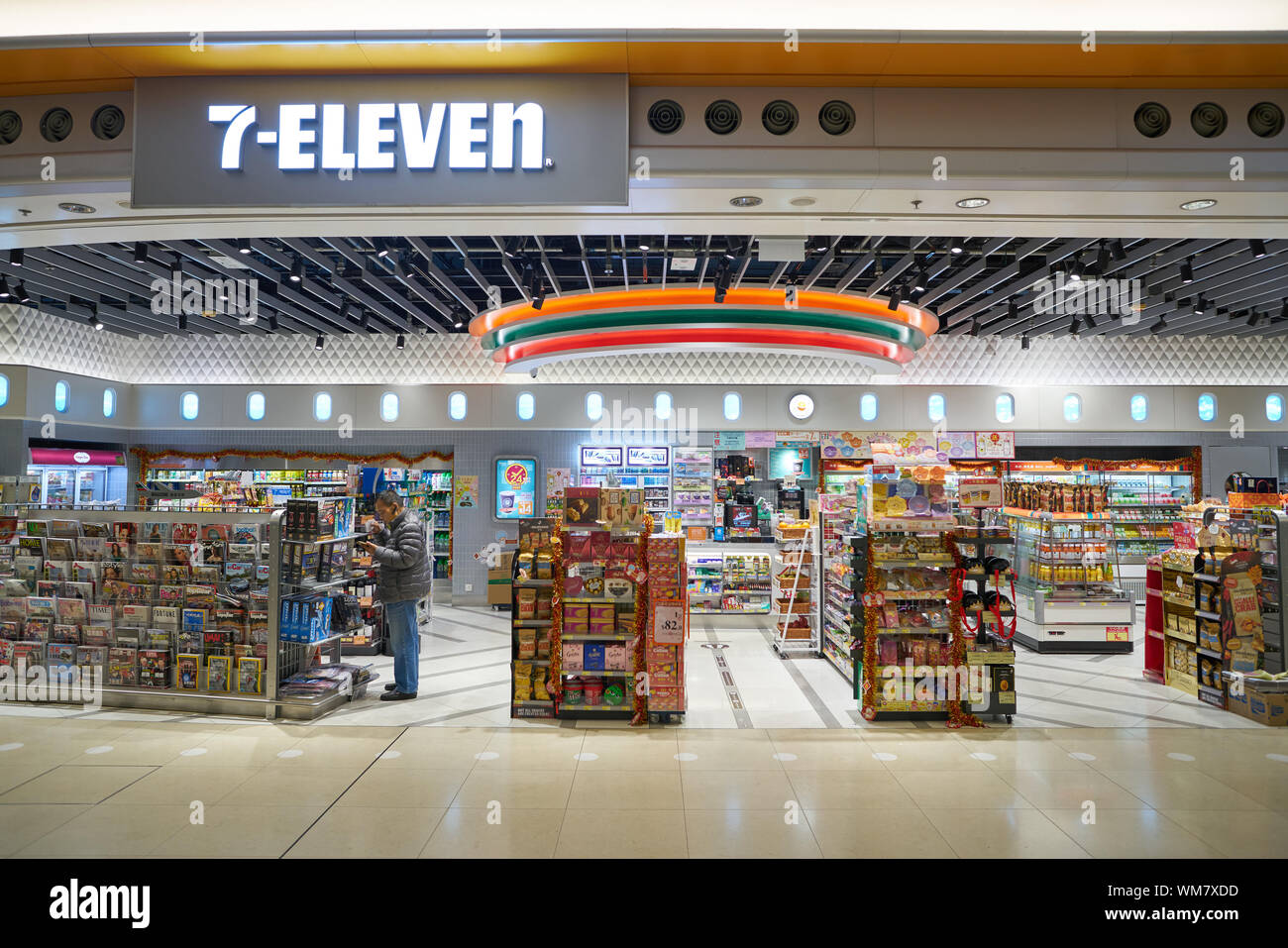 HONG KONG, CHINA - CIRCA JANUARY, 2019: 7-Eleven convenience store in Hong Kong international ...