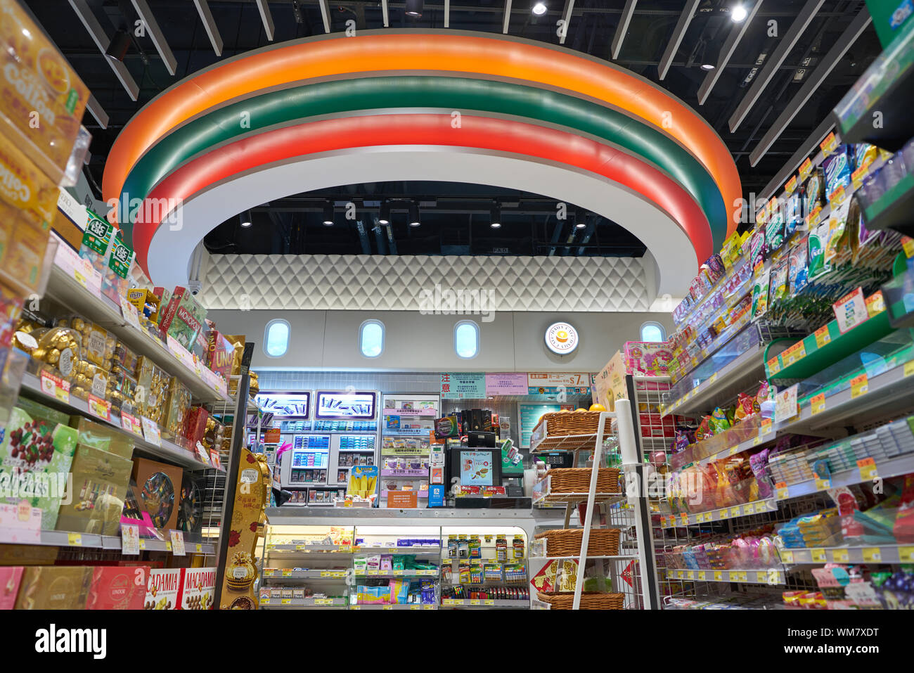 HONG KONG, CHINA - CIRCA JANUARY, 2019: 7-Eleven convenience store in Hong Kong international ...