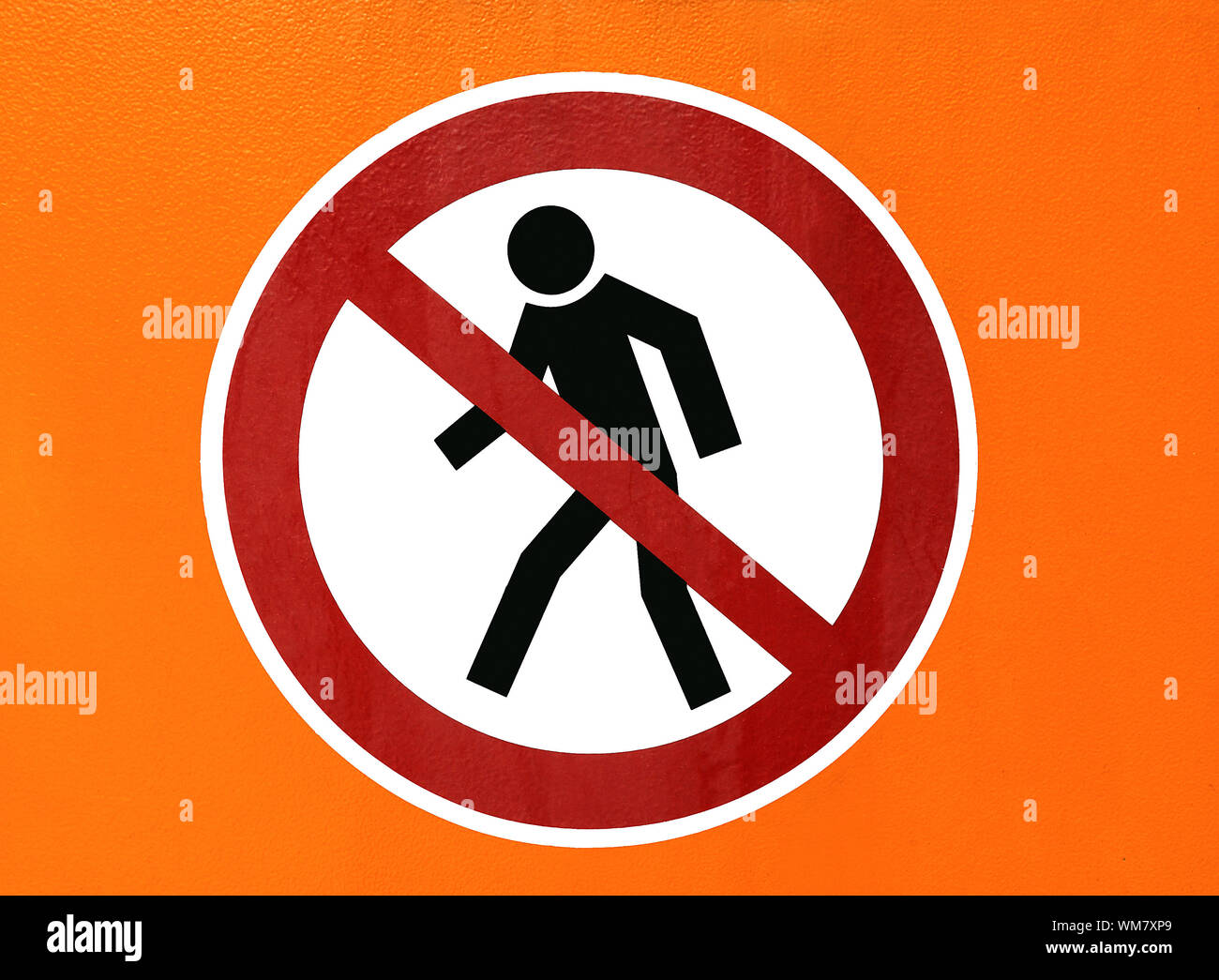 Walker traffic sign, disallowed entry Stock Photo - Alamy