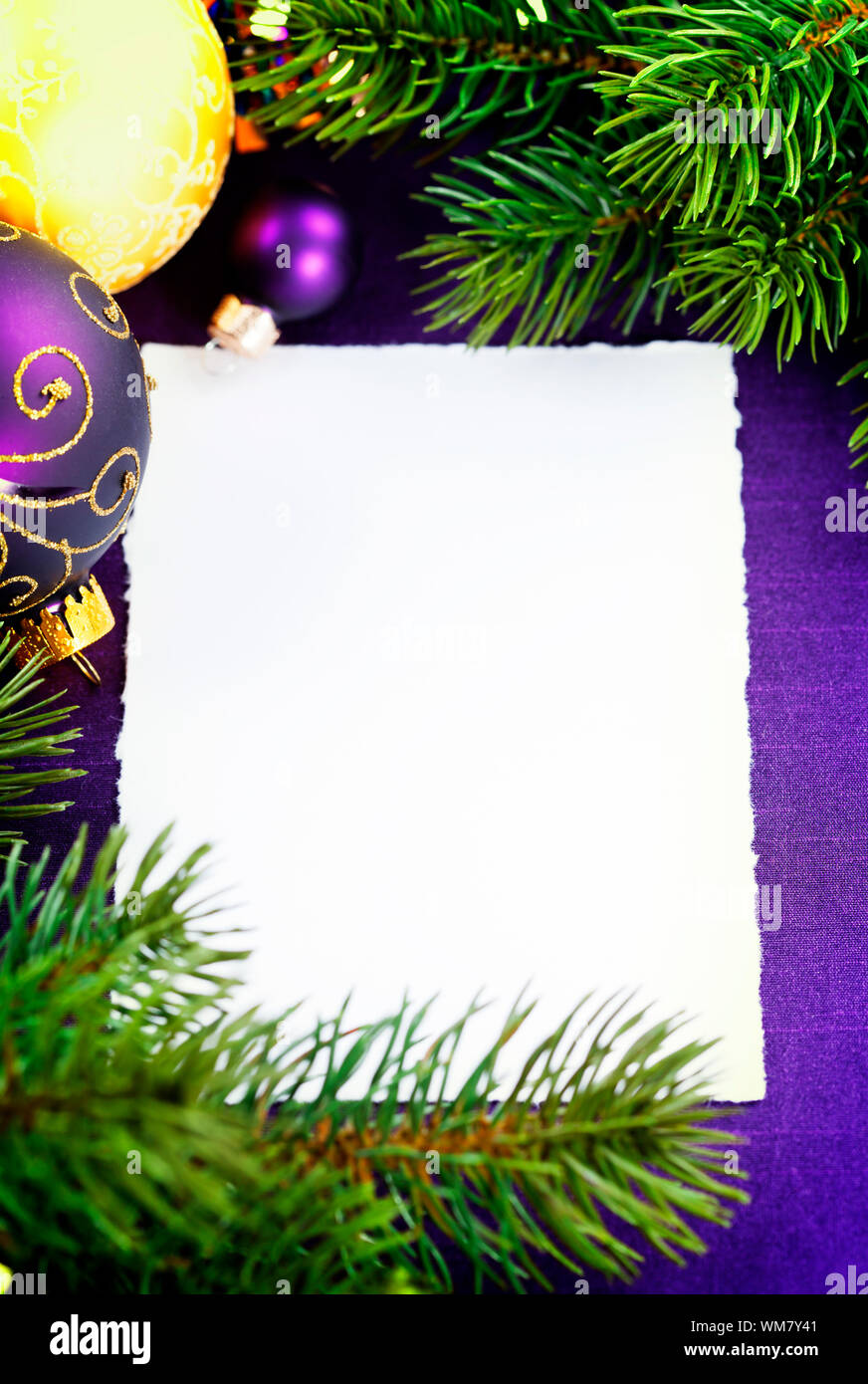 Christmas frame with free space for text Stock Photo - Alamy