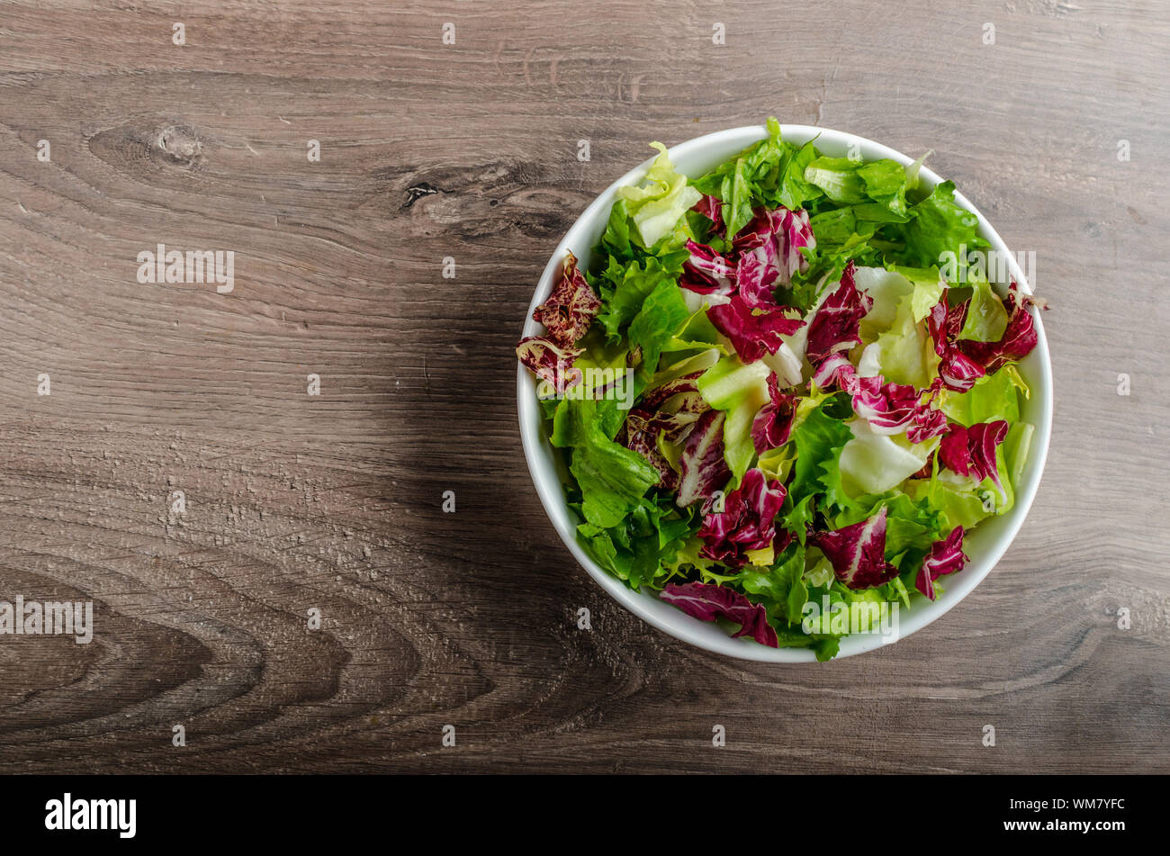 Vegetable salad with endive, fresh and healthy Stock Photo - Alamy