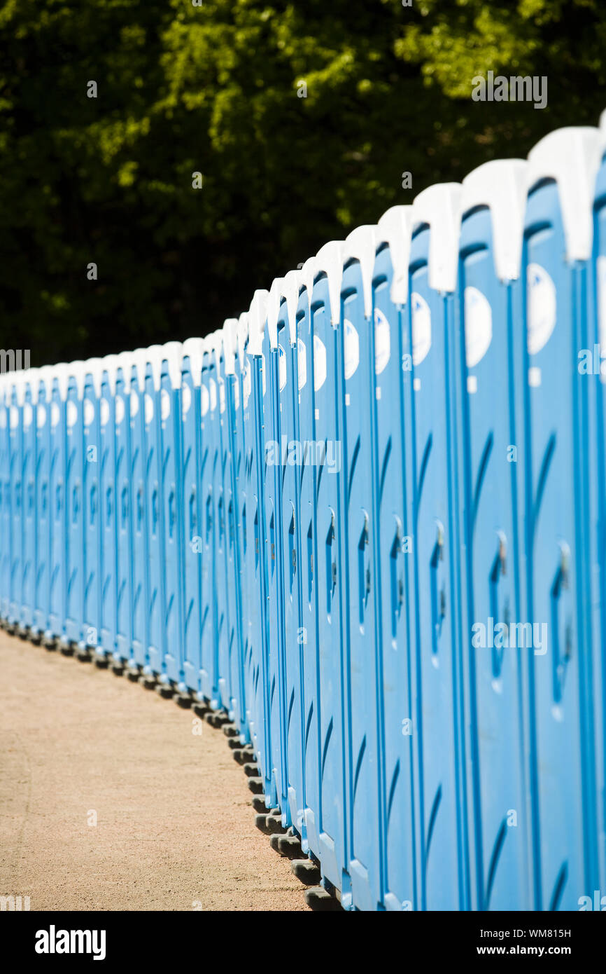 Public toilets in a row Stock Photo - Alamy