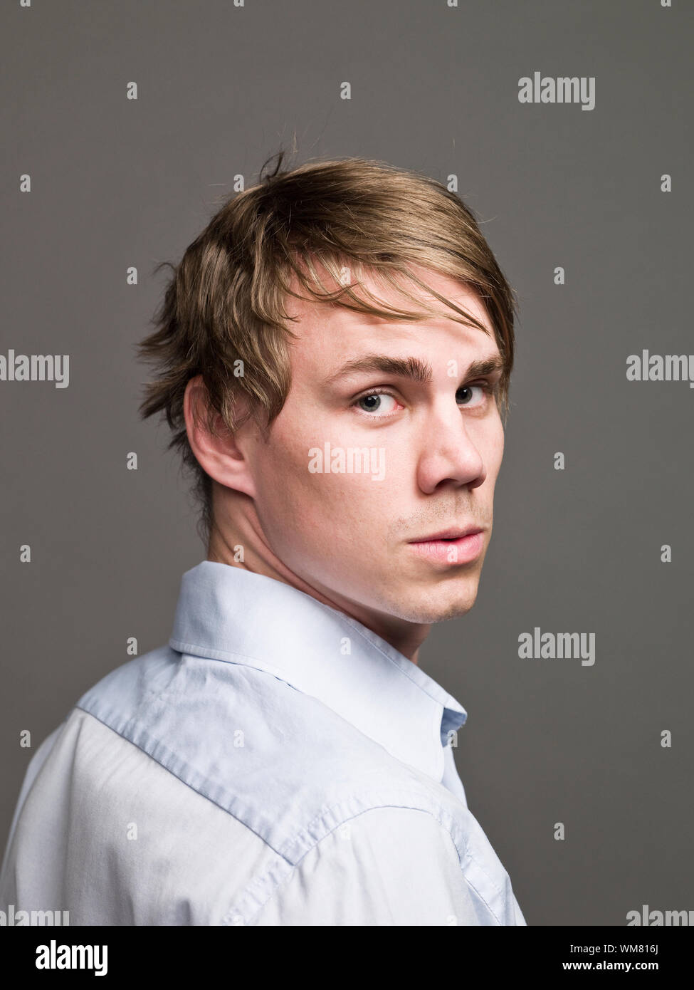 Portrait of a serious man Stock Photo - Alamy