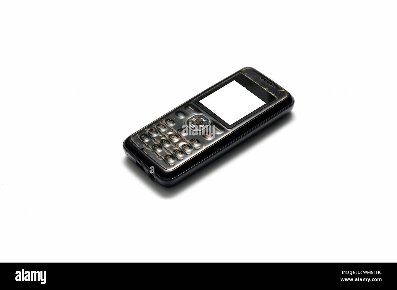 old mobile phone on a white background Stock Photo - Alamy
