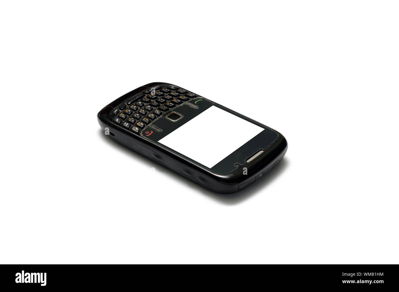 old mobile phone on a white background Stock Photo - Alamy