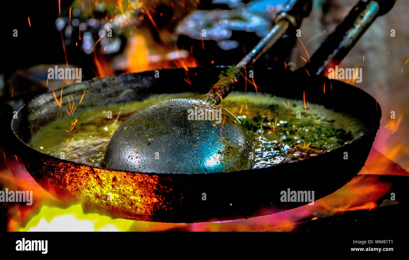 Pan On Fire High Resolution Stock Photography and Images - Alamy
