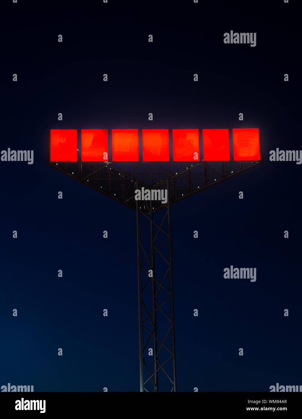 Red Neon Sign at night Stock Photo - Alamy