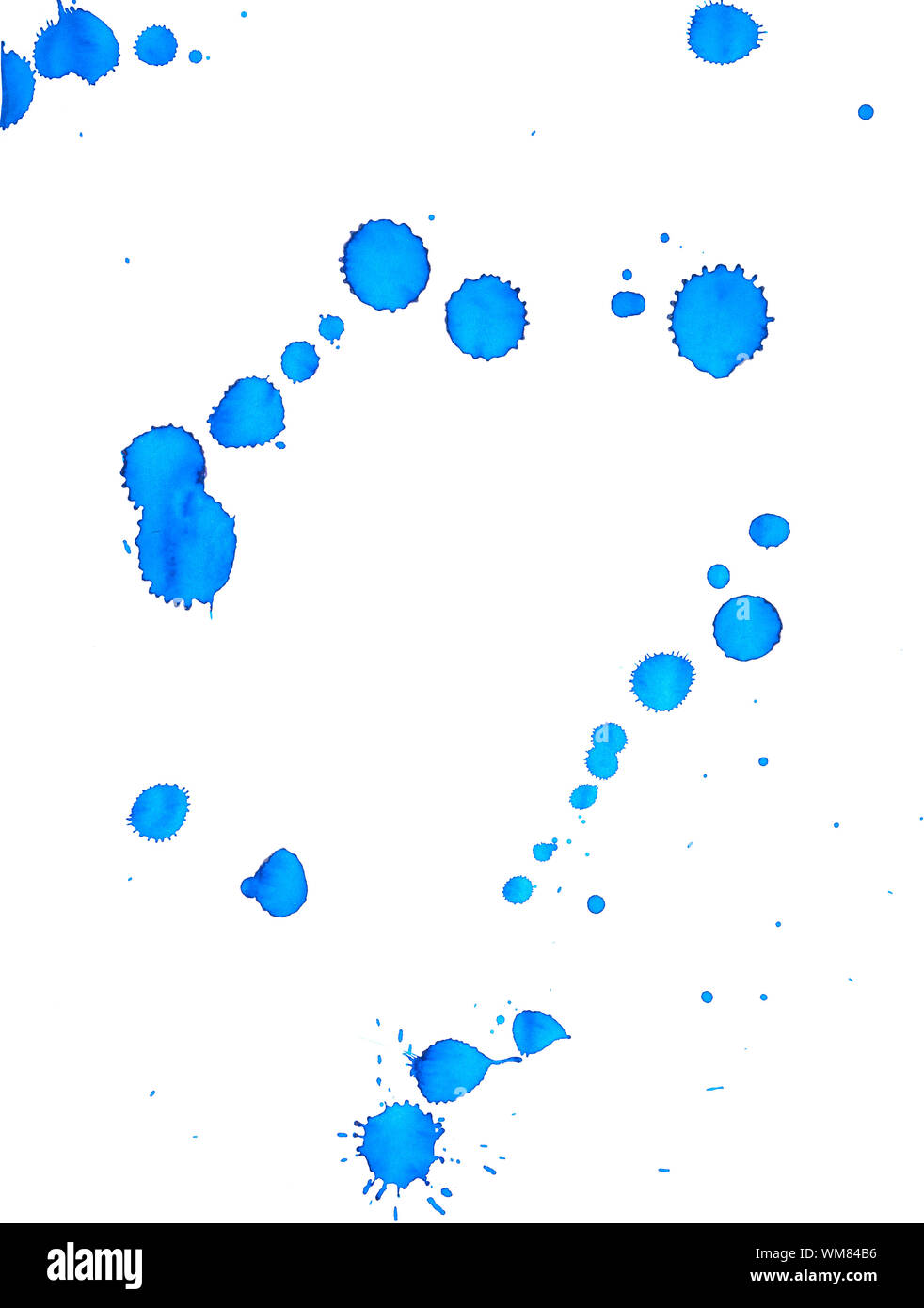 Blue Paint Splash on white background Stock Photo - Alamy