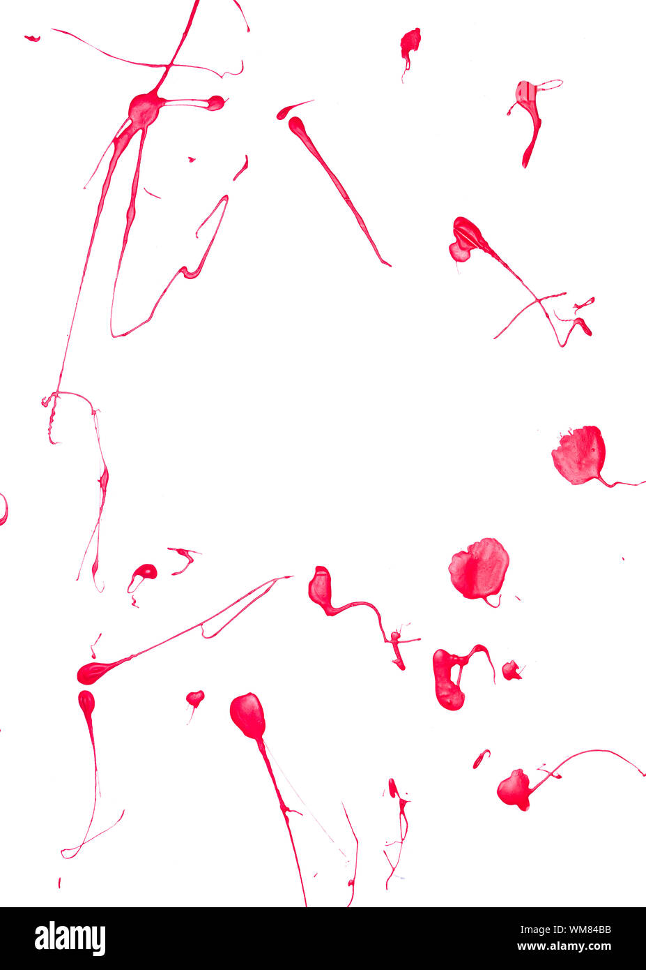 Red Paint Splash on white background Stock Photo - Alamy