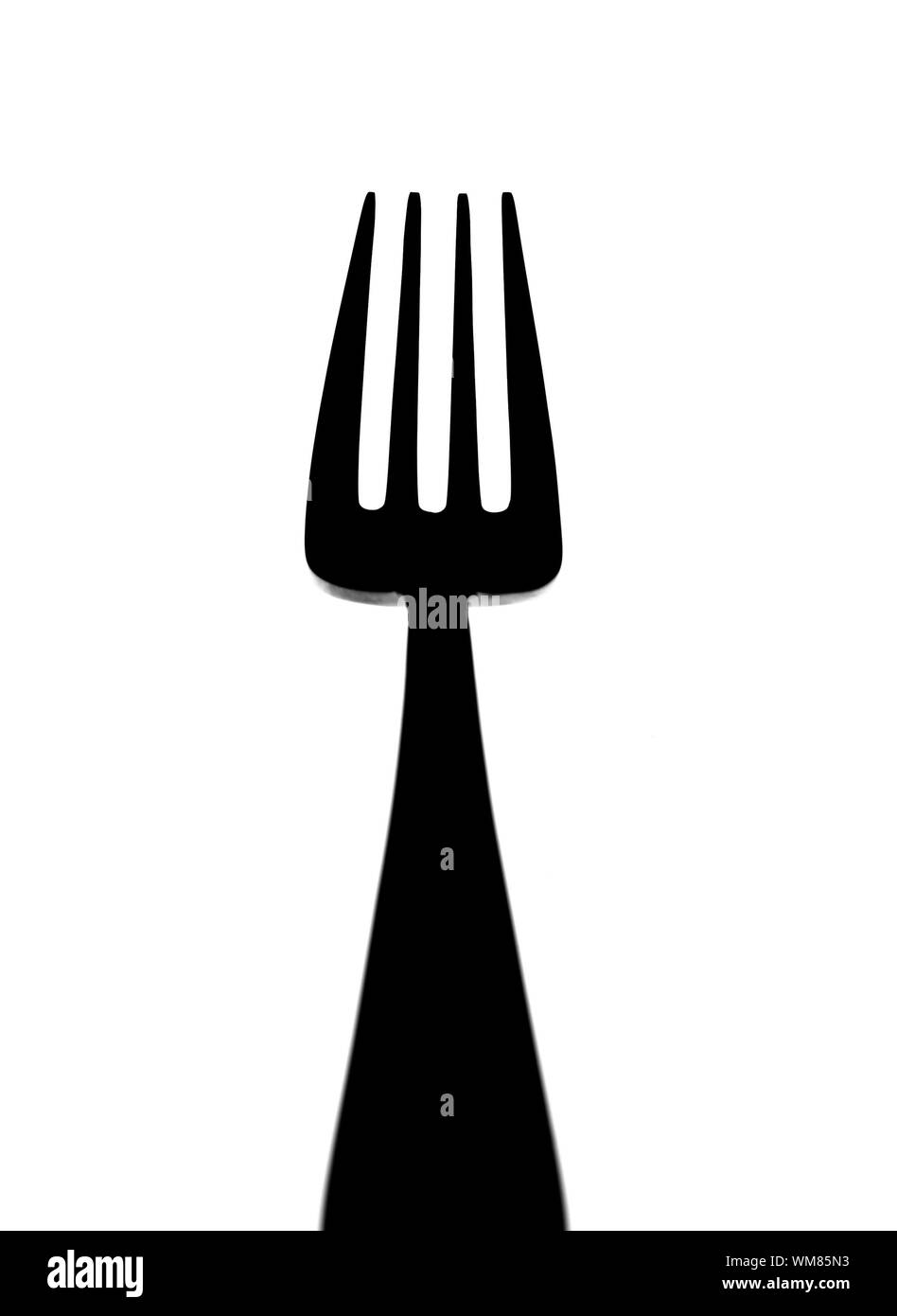 Silhouette of a fork Stock Photo - Alamy