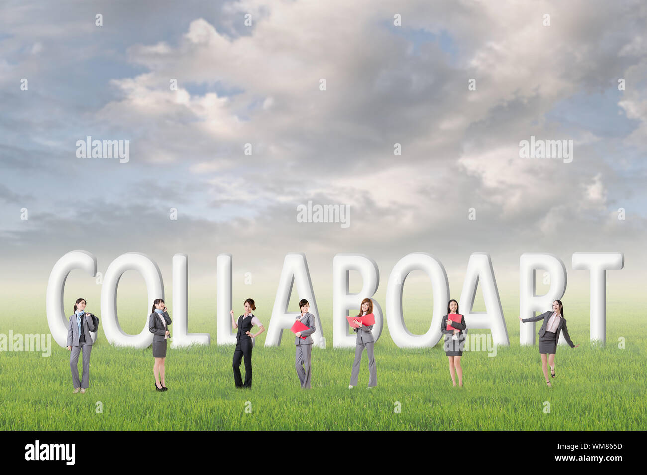 Concept of partner, friends,collaborate with group of business people ...