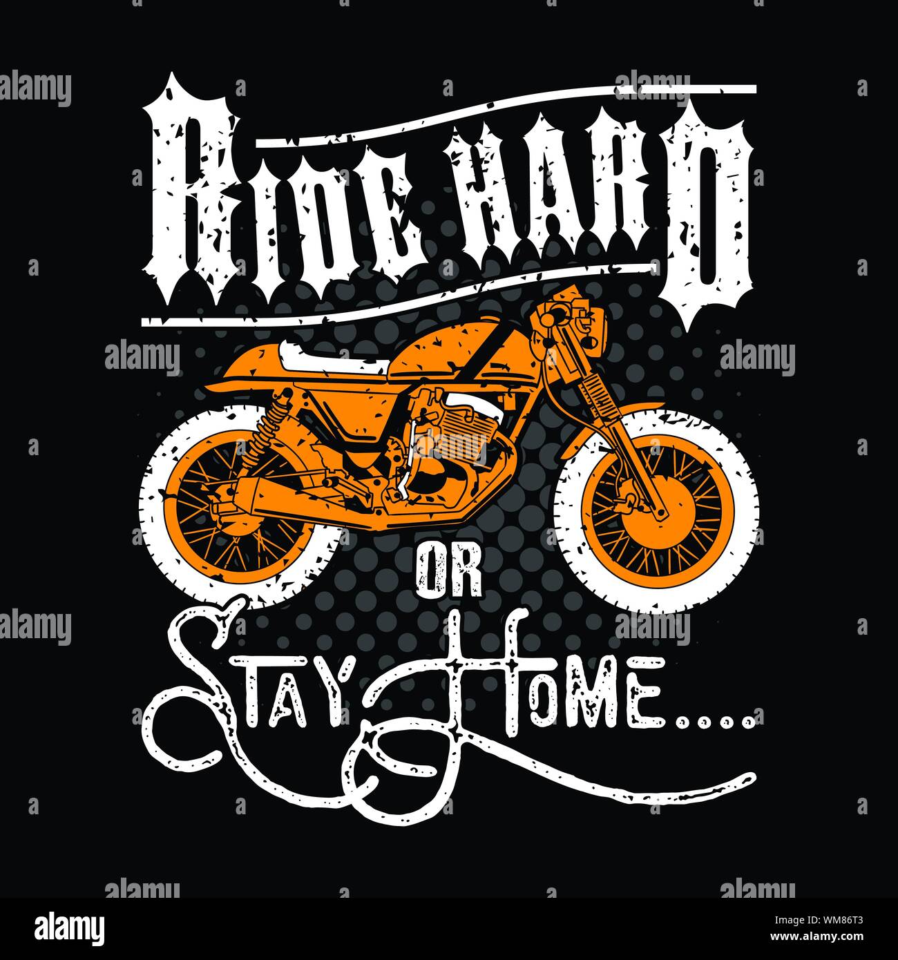 Vintage bicycle engine rider Stock Vector Images - Alamy