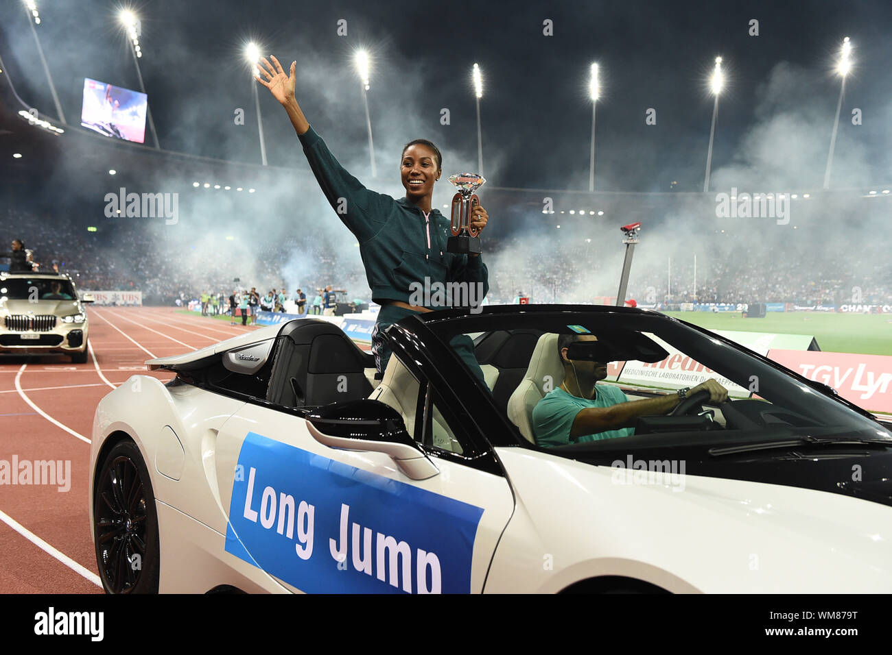 Zurich, Switzerland. 29th Aug, 2019. Shanieka Ricketts (JAM) poses with ...