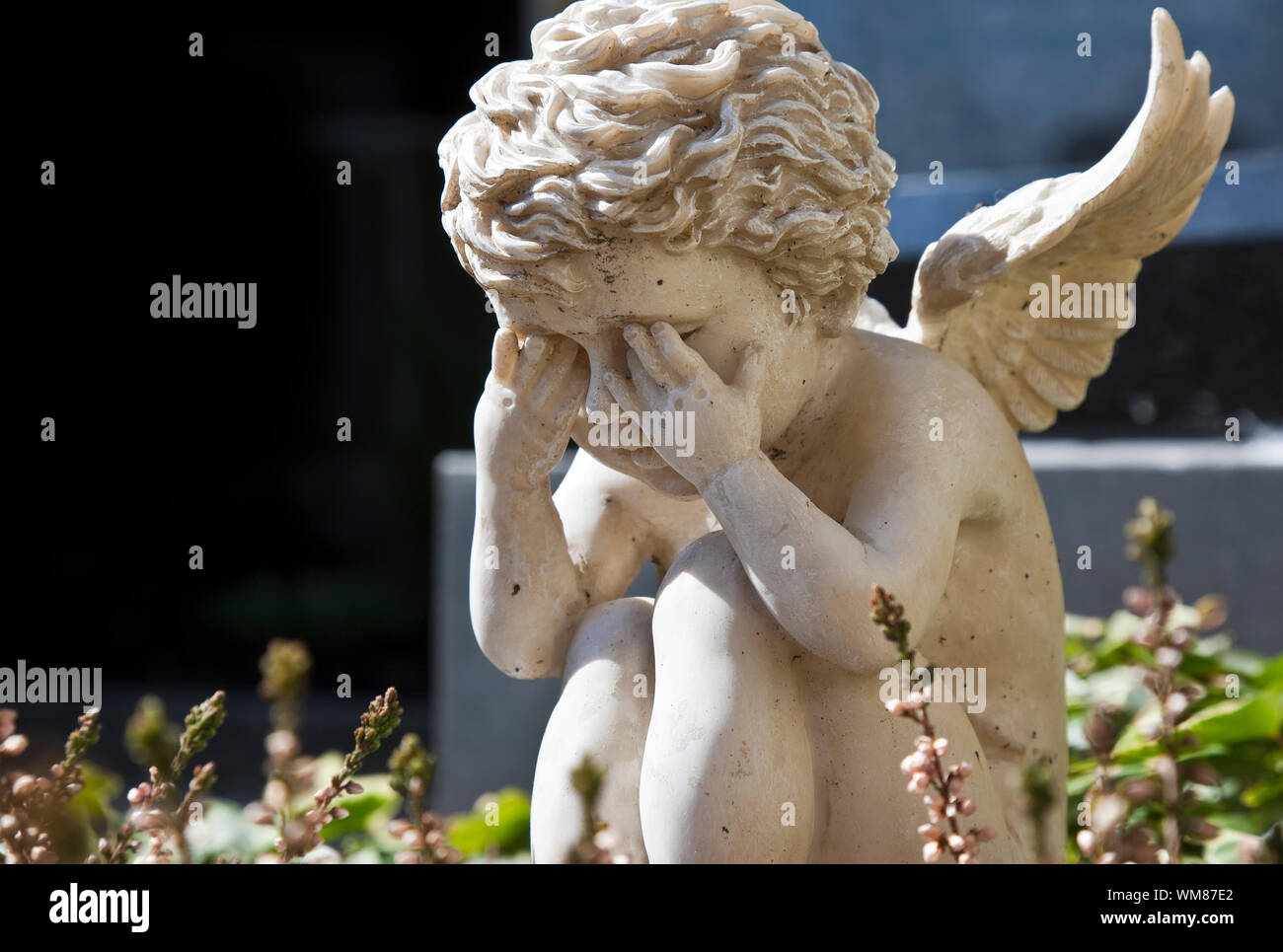 A photography of a beautiful sad angel Stock Photo - Alamy