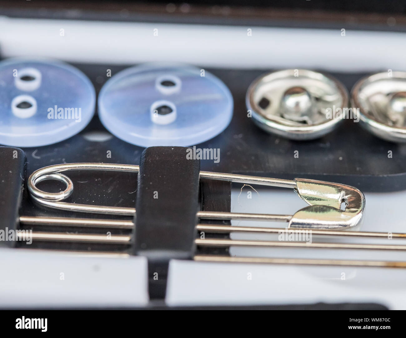 Sewing Buttons Representing Embroider Dressmaker And Tailor Stock Photo ...