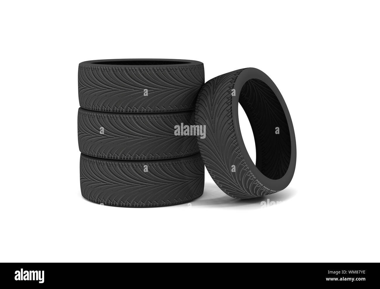 An illustration of a four tire presentation Stock Photo - Alamy