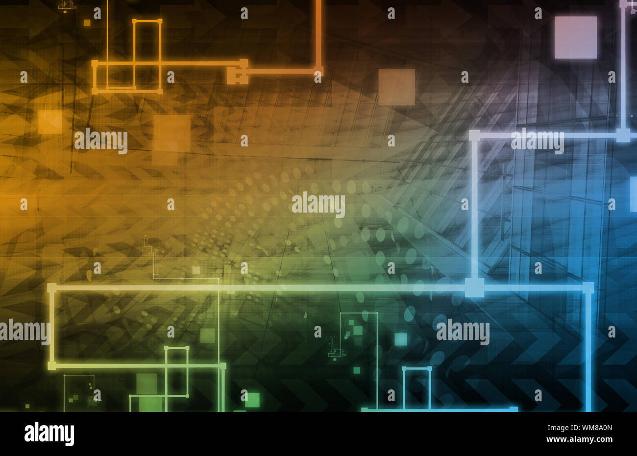 A Technology Industry Network As a Wallpaper Stock Photo - Alamy