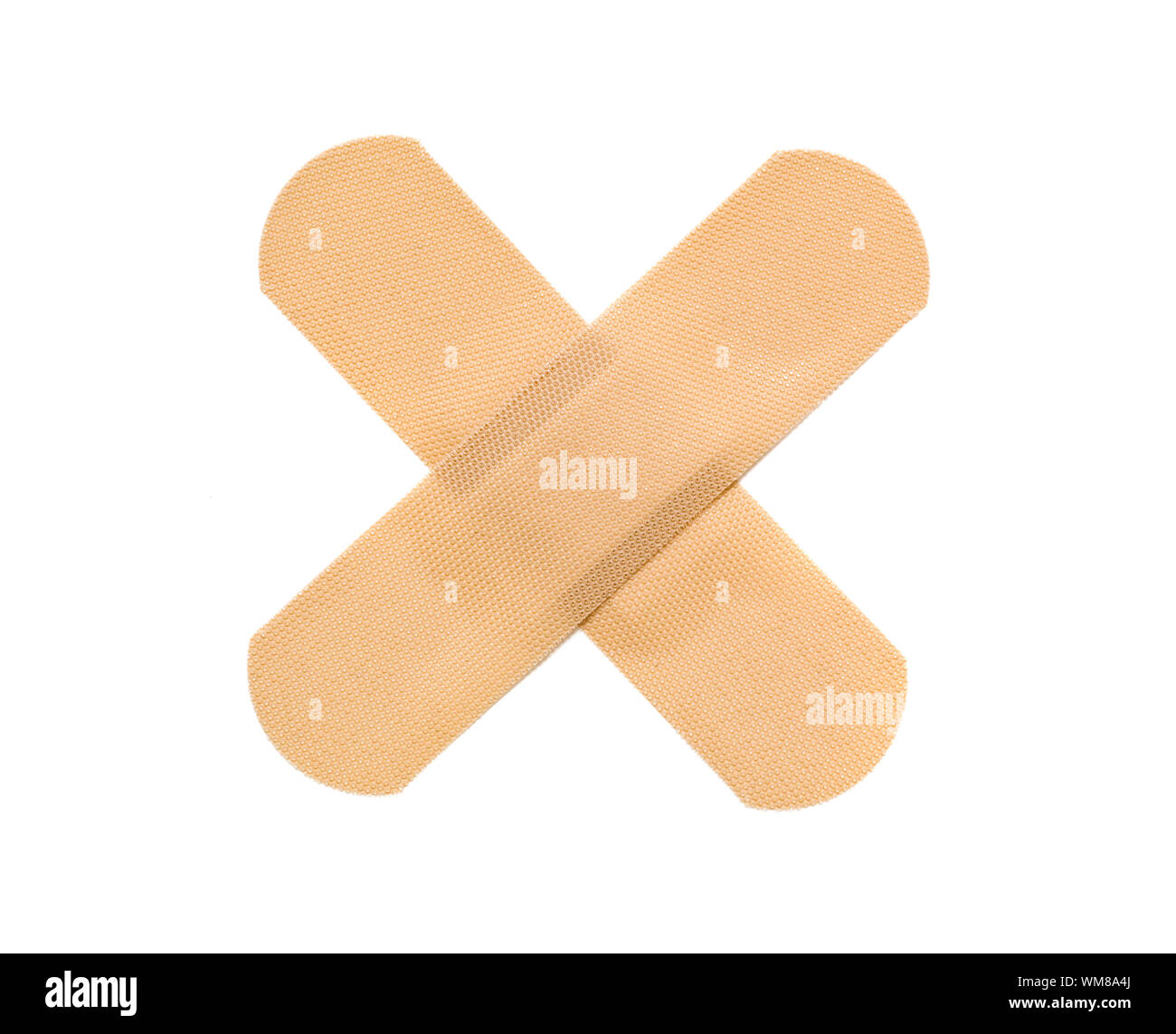 Beige bandaid isolated on a white background Stock Photo - Alamy