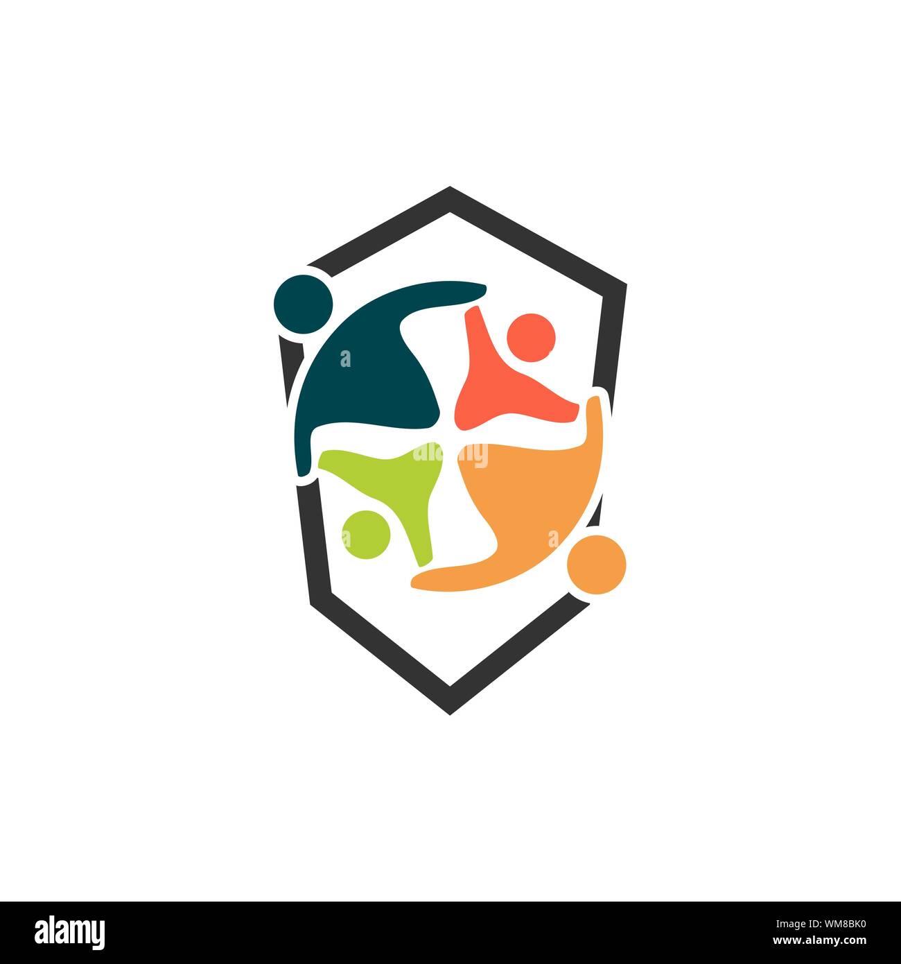 Commitment Teamwork Together Business Logo Illustration Vector Stock ...