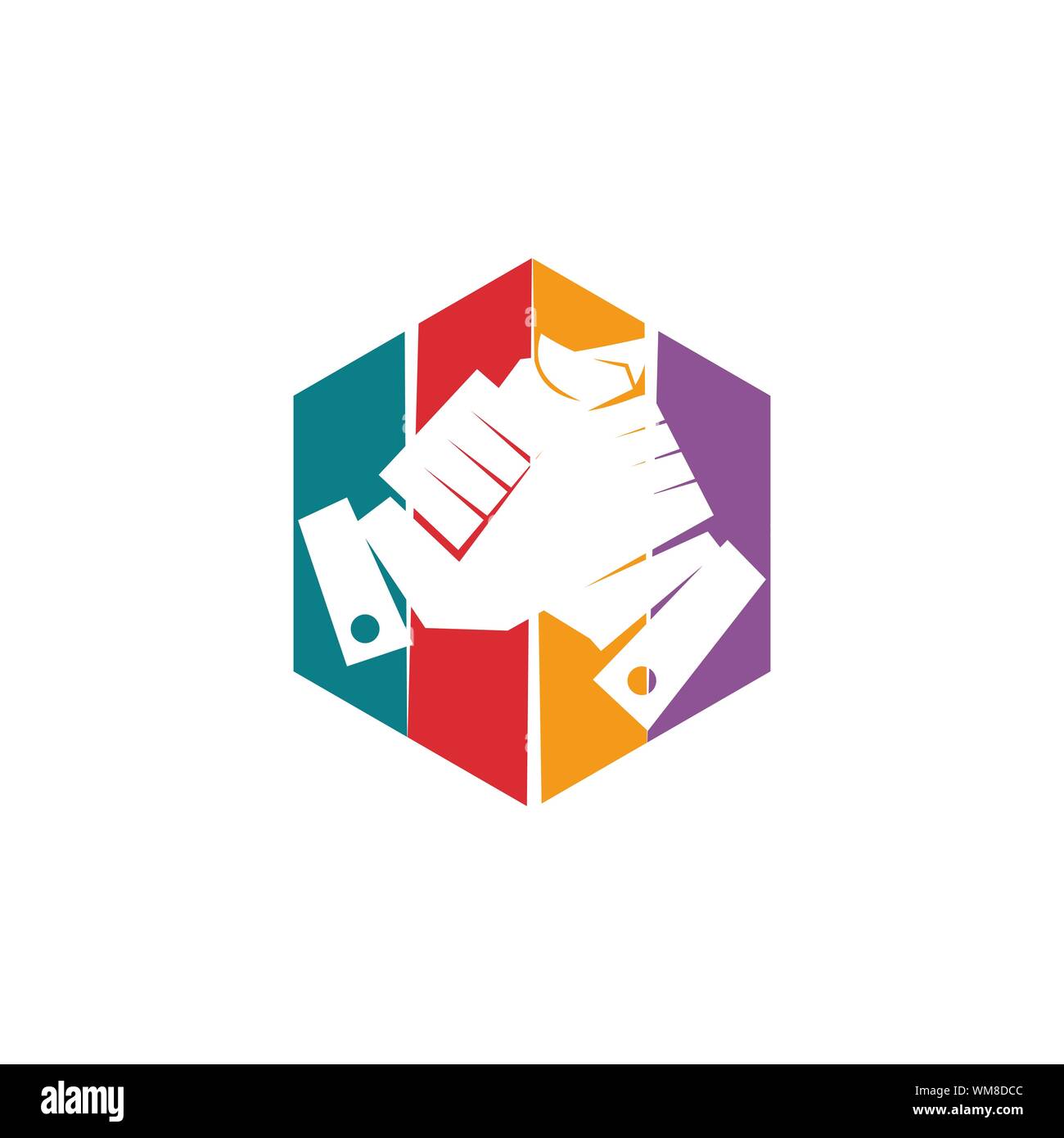 Commitment Teamwork Together Business Logo Illustration Vector Stock ...