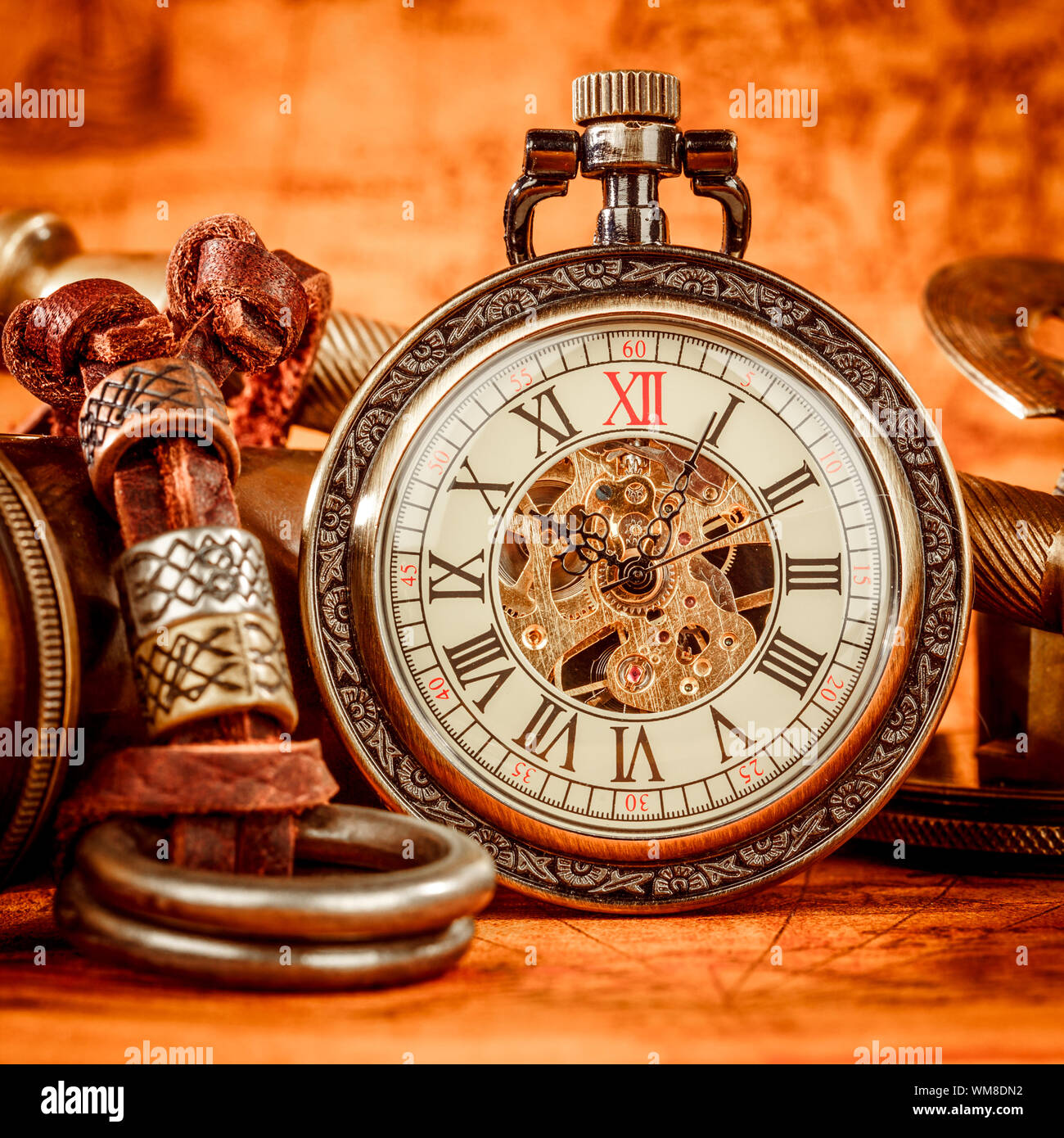 Vintage Antique pocket watch. Vintage grunge still life Stock Photo - Alamy