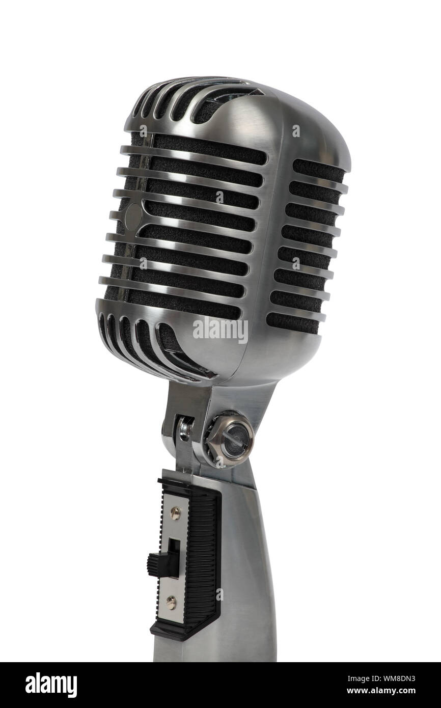 Retro radio microphone cut out hi-res stock photography and images - Alamy