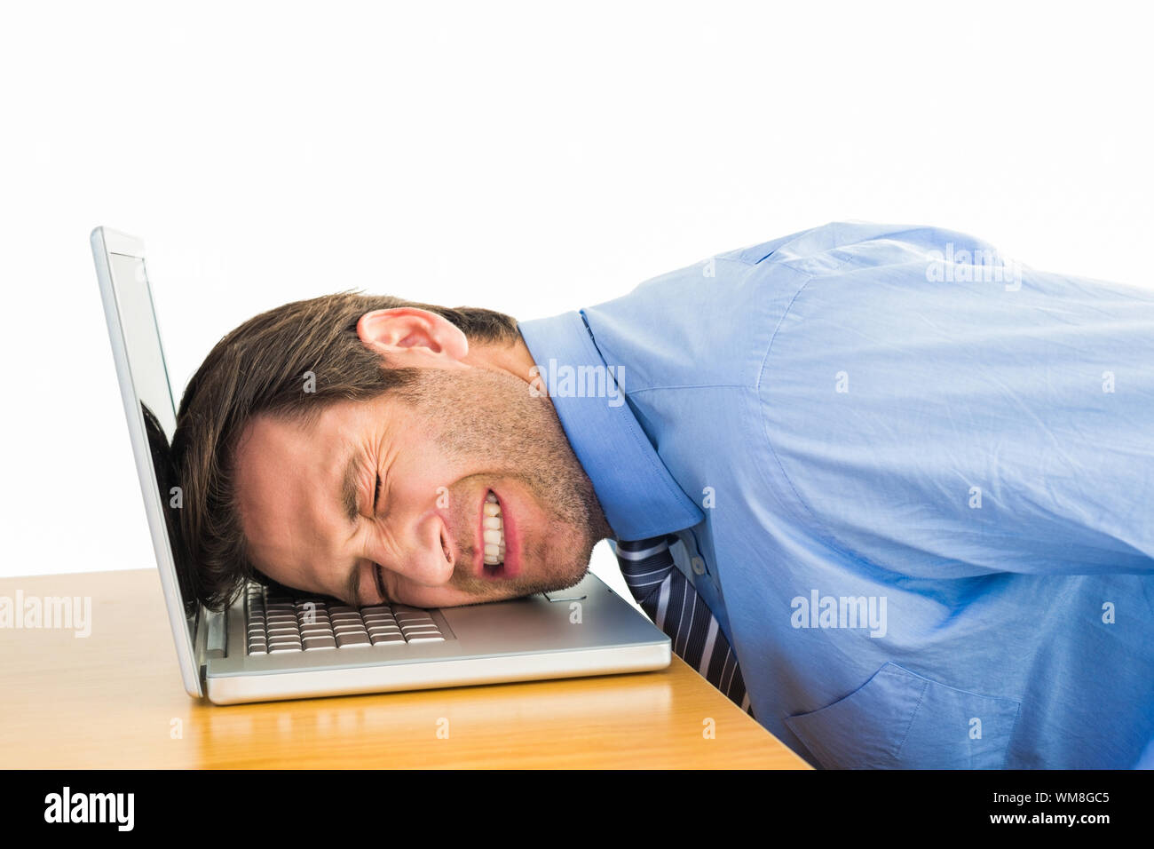 Man sleeping keyboard in computer hi-res stock photography and images ...