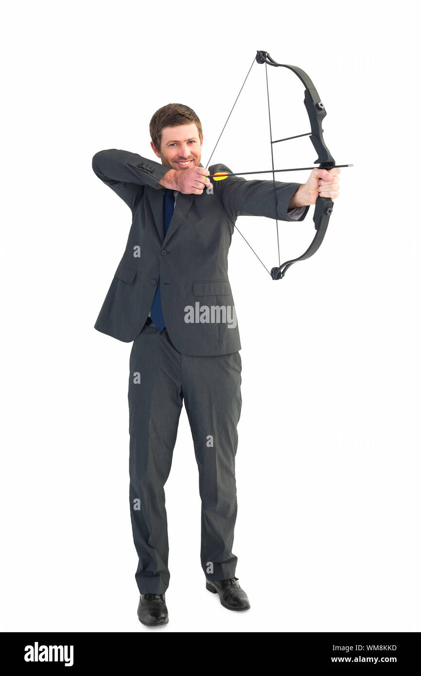 Man shooting a bow Cut Out Stock Images & Pictures - Alamy