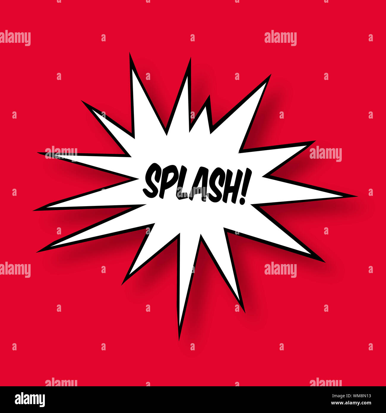 Splash comic book text sound hi-res stock photography and images - Alamy
