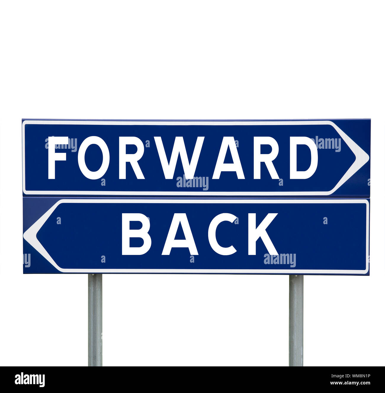Blue Direction Signs with choice between Forward or Back isolated on ...