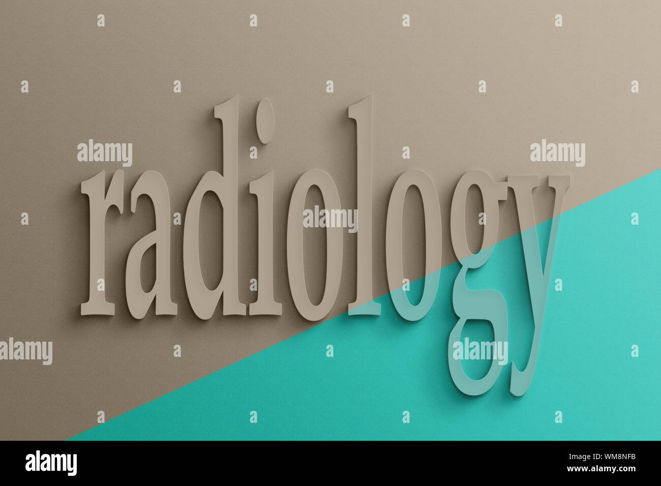 3D text on the wall, radiology Stock Photo - Alamy