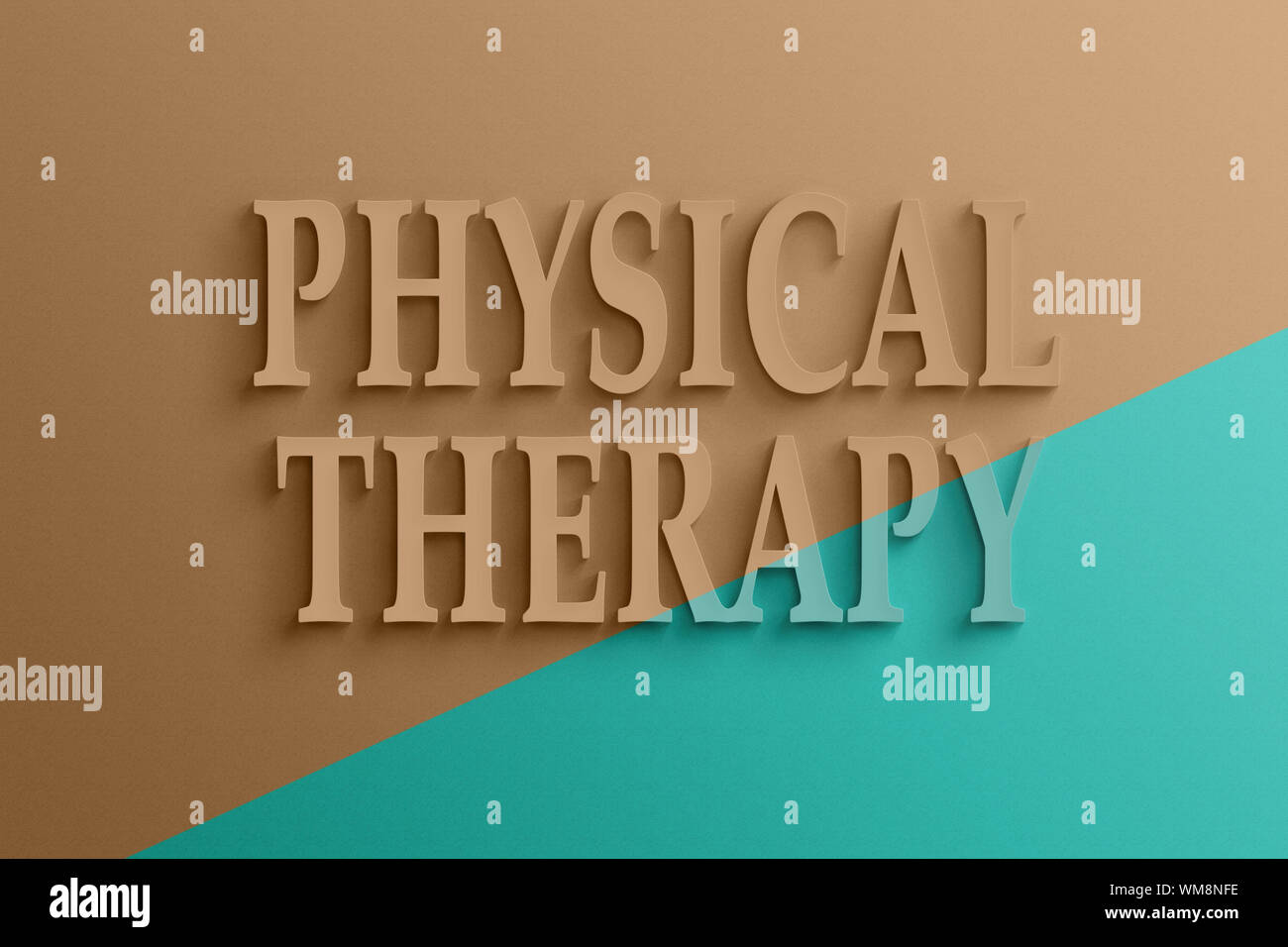 3D text on the wall, physical therapy Stock Photo - Alamy