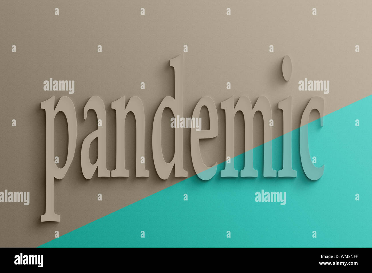 3D text on the wall, pandemic Stock Photo - Alamy
